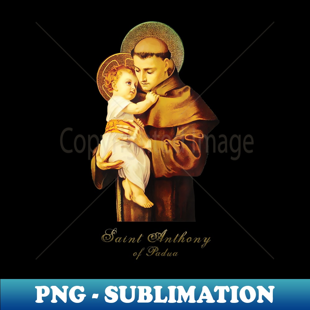 St Anthony of Padua Catholic Saint - Retro PNG Sublimation D | Inspire ...