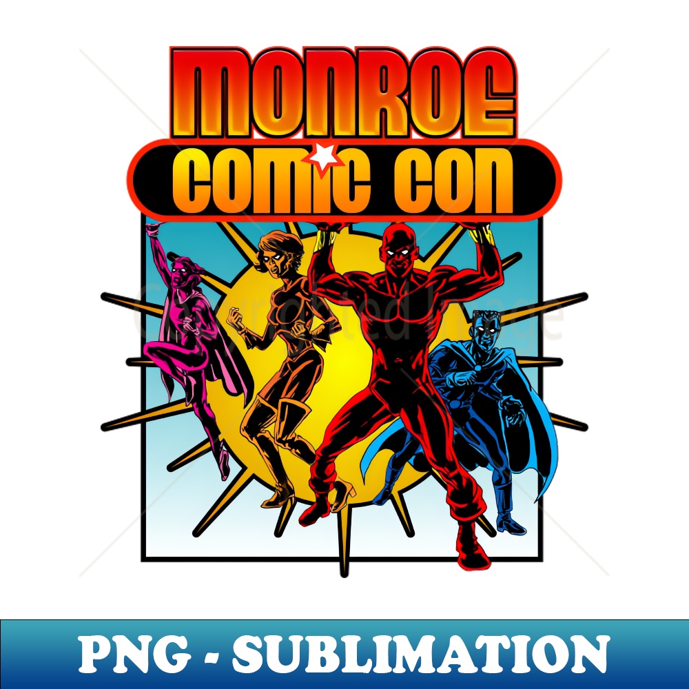 Monroe Comic-Con Logo Tee - Elegant Sublimation PNG Download | Inspire ...