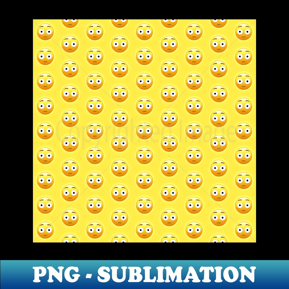 Flushed Face Emoji Pattern Pop Art - Instant PNG Sublimatio | Inspire ...