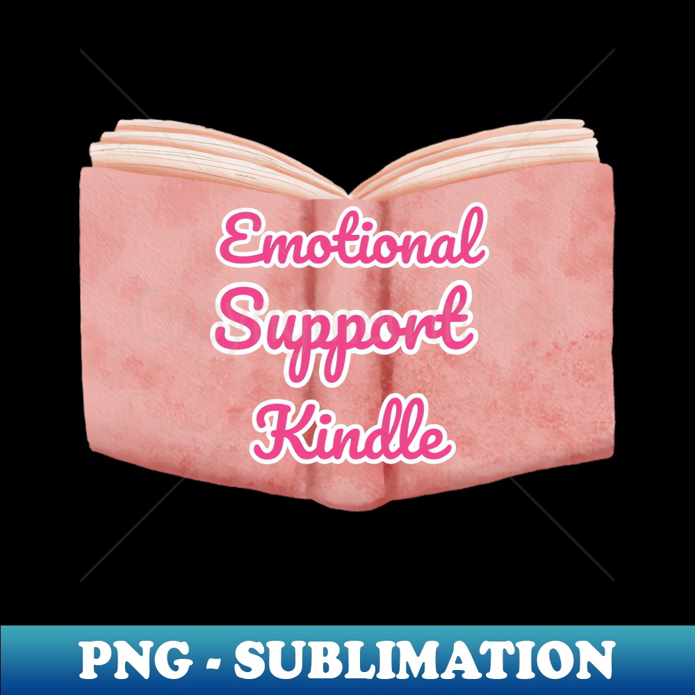 Emotional Support Kindle Pink - Text On Open Book - High-Res | Inspire Uplift