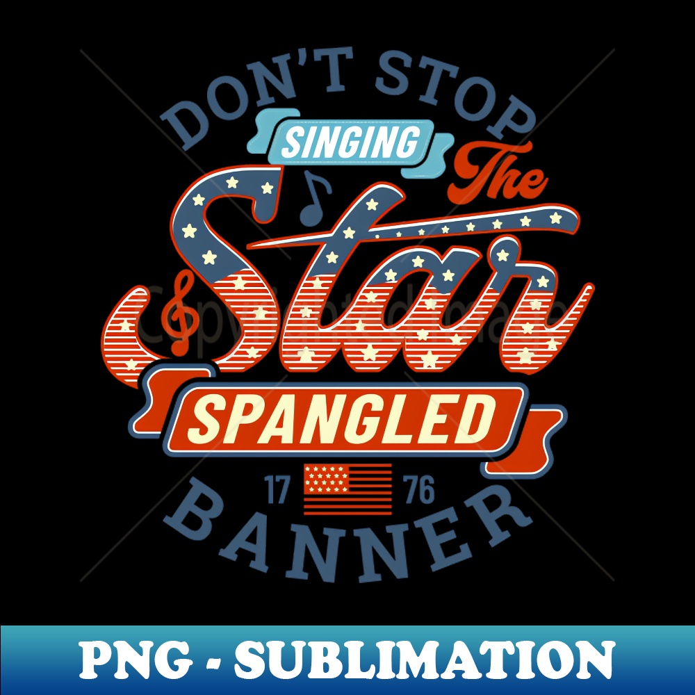 The Star Spangled Banner - Signature Sublimation PNG File - | Inspire ...