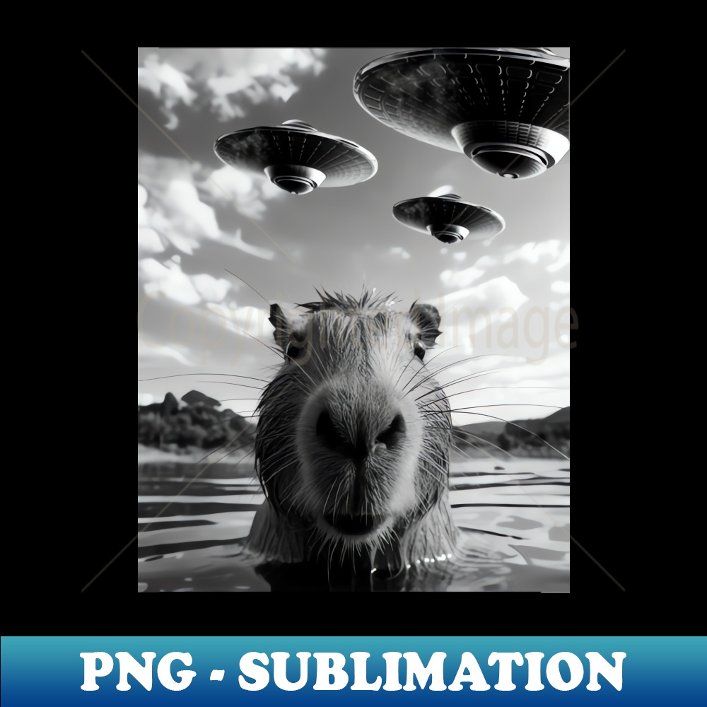 Funny Capybara Selfie with Alien UFOs - Creative Sublimation | Inspire ...