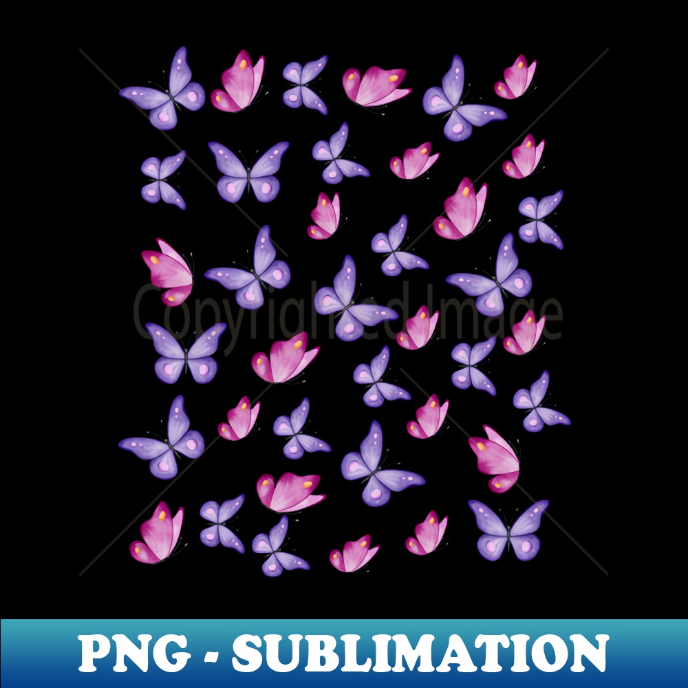 Butterfly Pattern - Purple Coloured - Unique Sublimation PNG | Inspire ...
