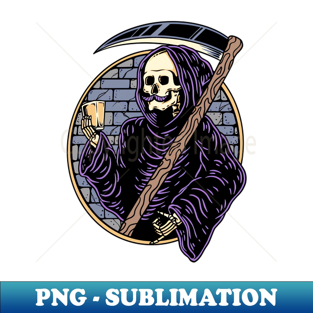 Grim Reaper Holding Crystal Stone - Instant PNG Sublimation | Inspire ...