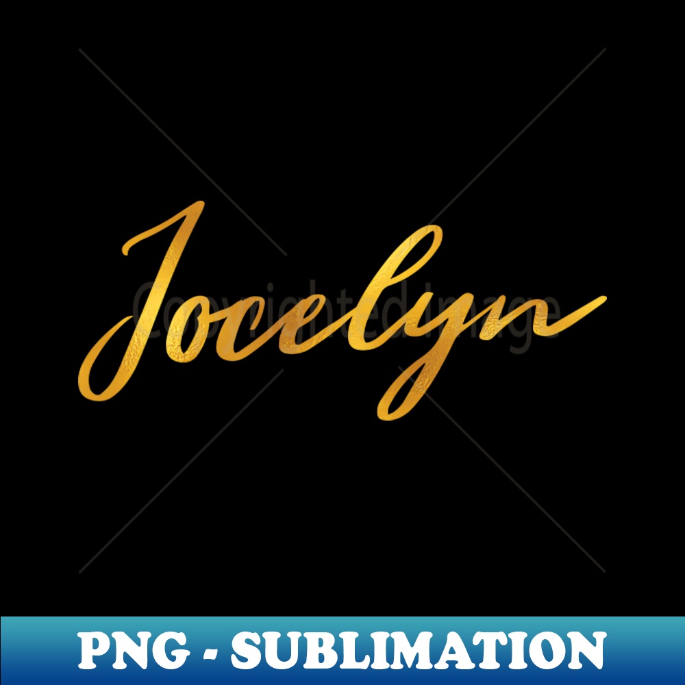 Jocelyn Name Hand Lettering in Faux Gold Letters - Signature | Inspire ...