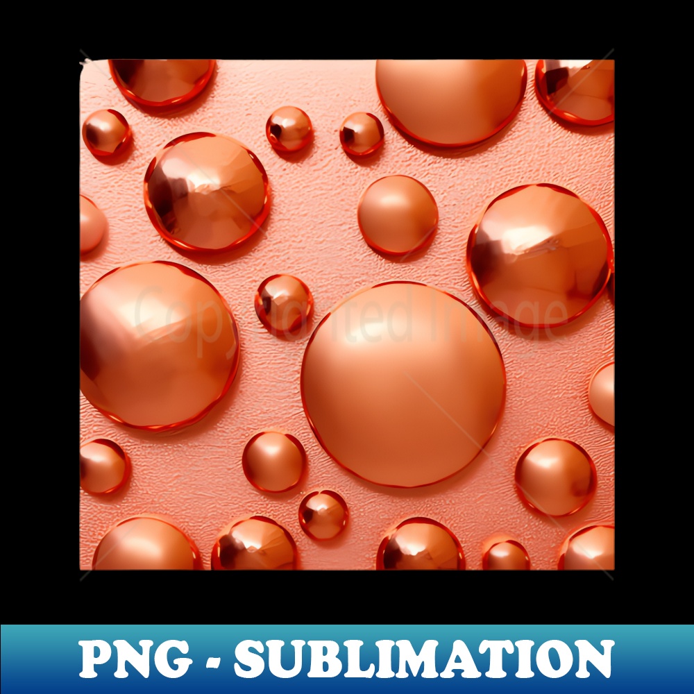 Orange Gold Metal Bubbles - Stylish Sublimation Digital Down | Inspire ...