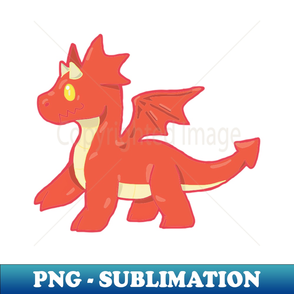 Cute Red Dragon - High-Resolution PNG Sublimation File - Per - Inspire ...