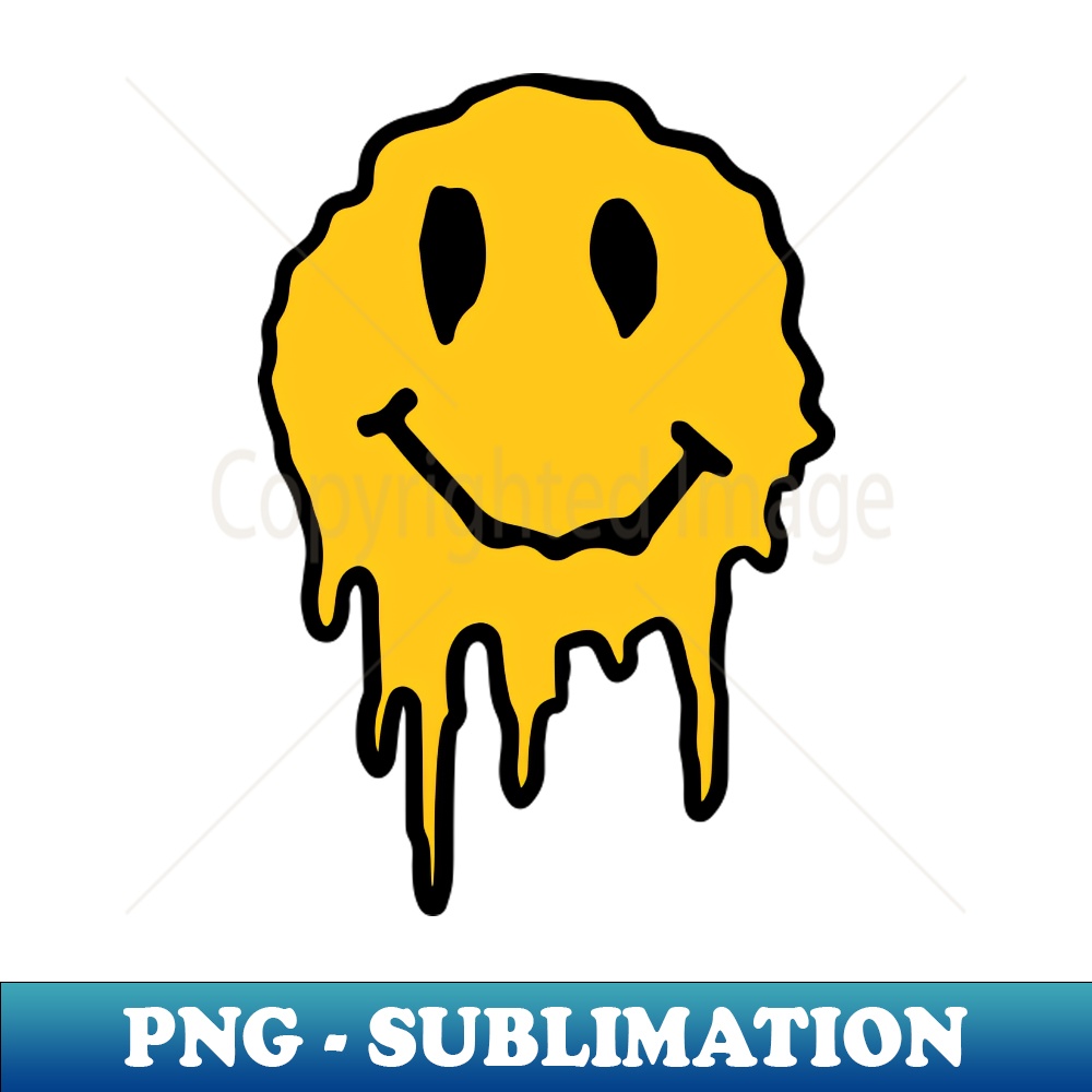 Smiley Face - Melted Smiley - Modern Sublimation PNG File - | Inspire ...