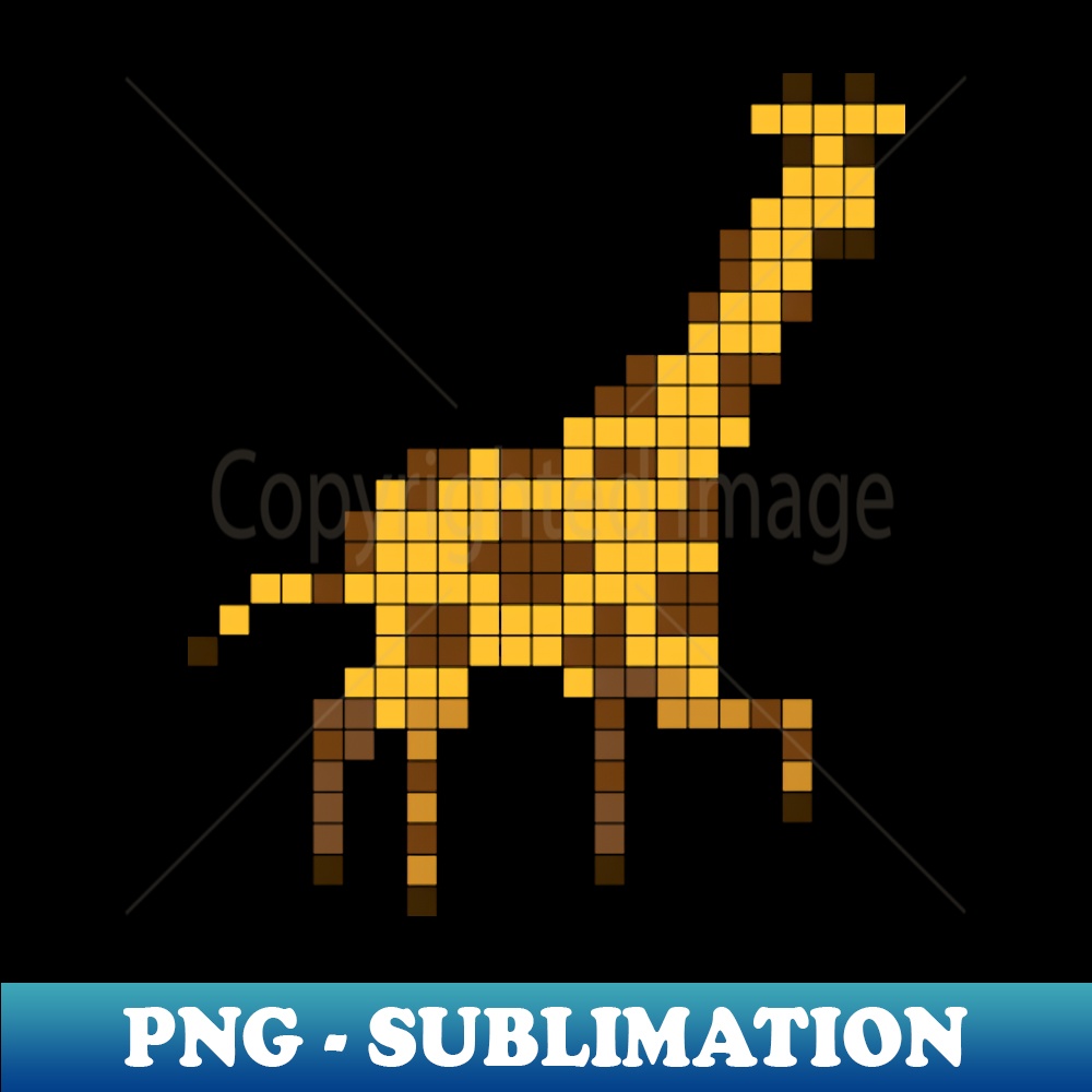 Pixel Art Cute Cartoon Funny Happy Giraffe - Unique Sublimat | Inspire ...