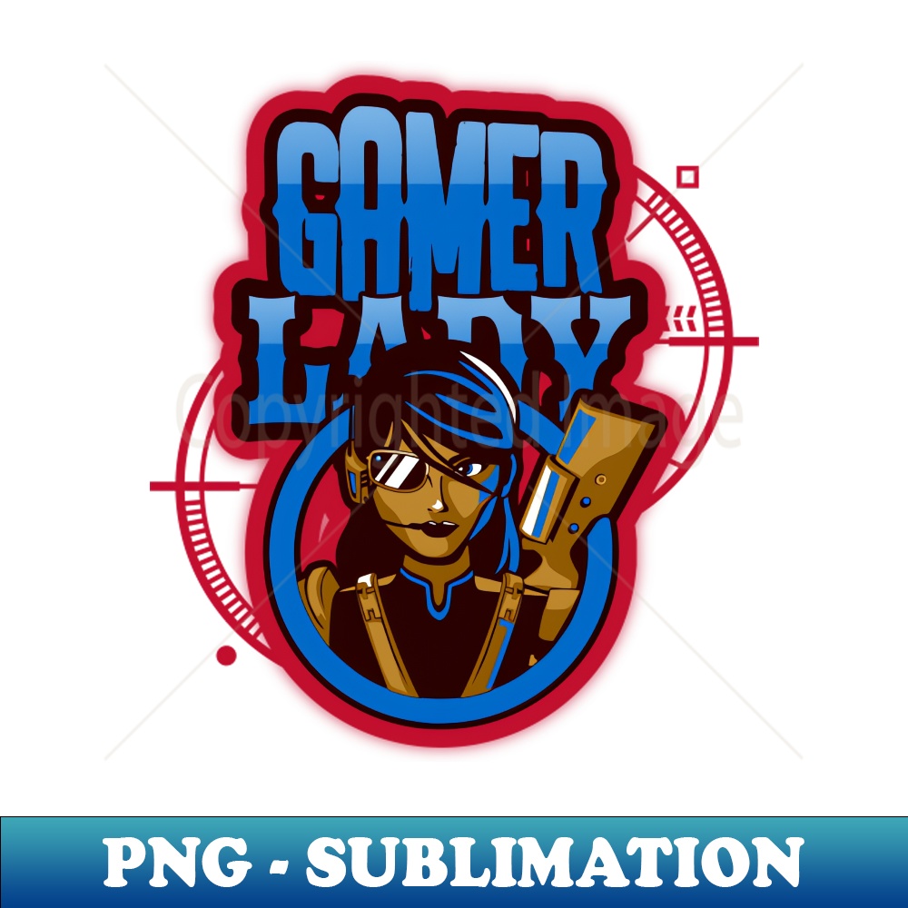 Gamer Lady Console PC Player Gift - Sublimation-Ready PNG Fi | Inspire ...