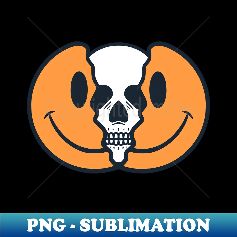 Skull and Smile emoticon - PNG Transparent Sublimation Desig | Inspire ...