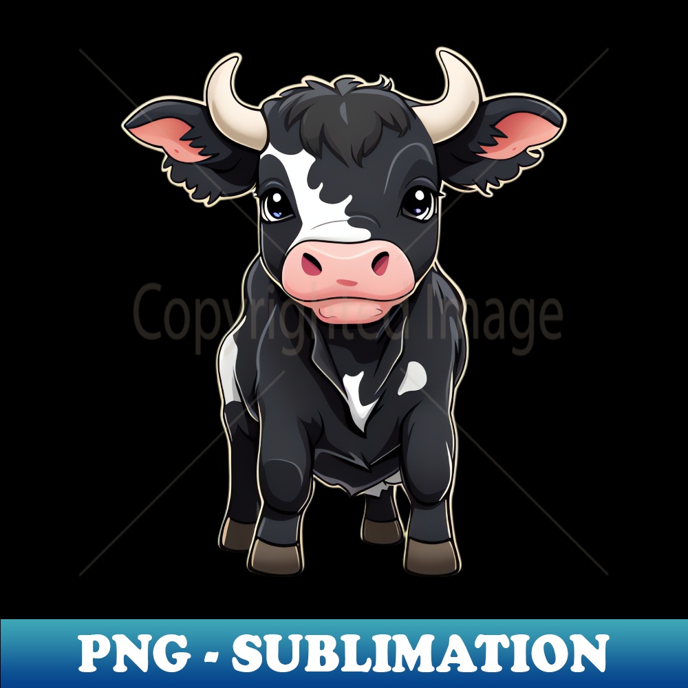 Adorable Chibi Angus Cow - Farmyard Cuteness - PNG Transpare | Inspire ...