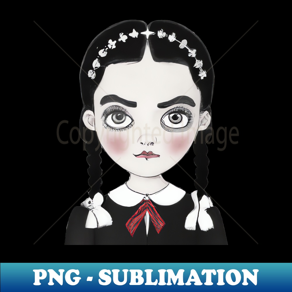 Wednesday Addams cartoon - Exclusive Sublimation Digital Fil - Inspire ...