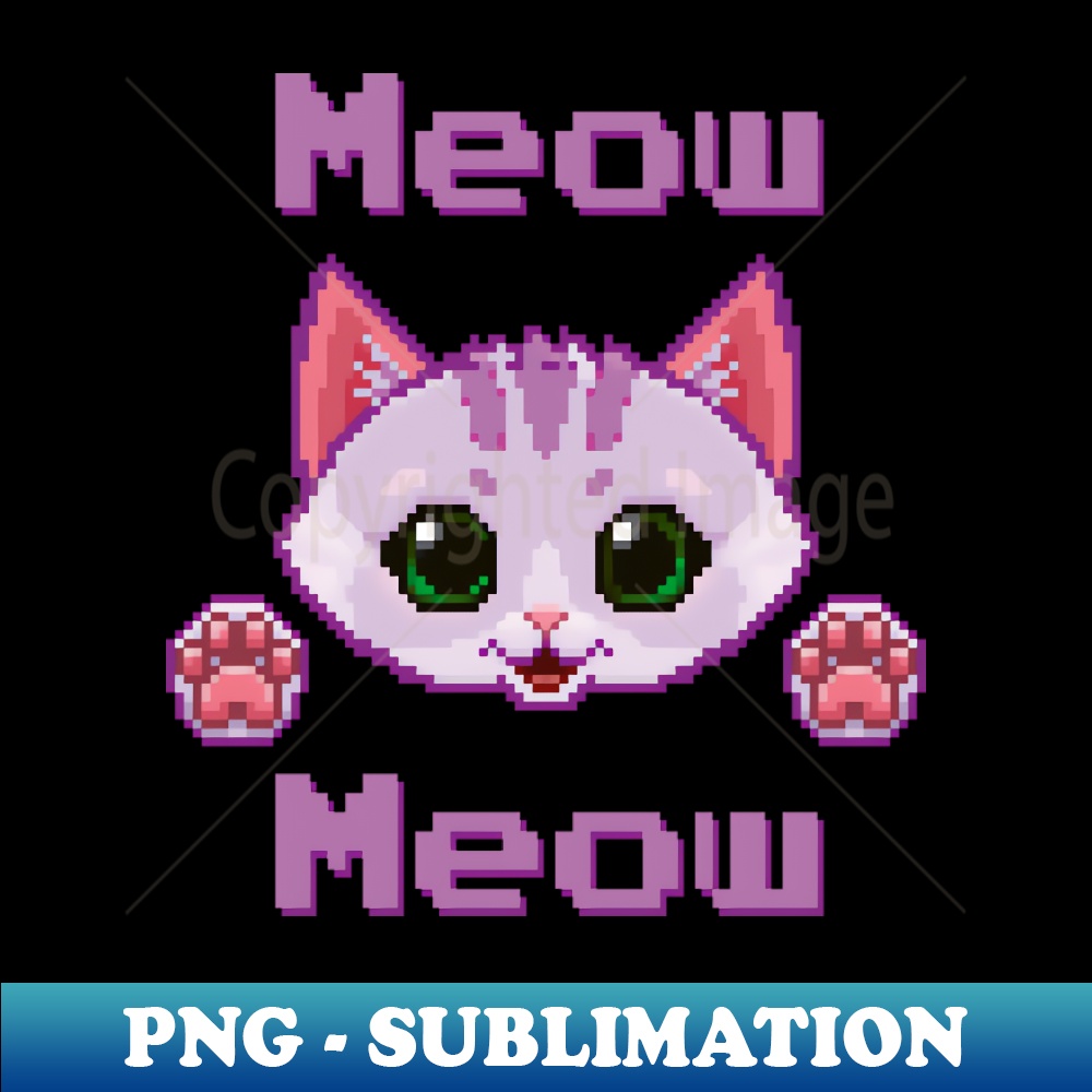 Pixel Kitty - Instant PNG Sublimation Download - Perfect for | Inspire ...