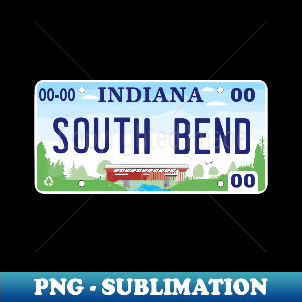 South Bend Indiana License Plate - High-Quality PNG Sublimat | Inspire ...