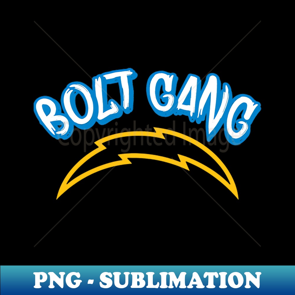 Chargers Bolt Gang Lightning - Instant PNG Sublimation Downl | Inspire ...