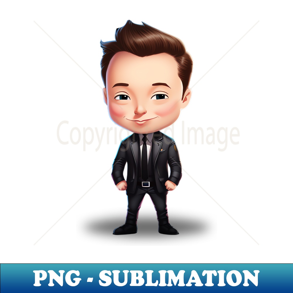 Adorable Chibi Elon Musk Design - Premium PNG Sublimation Fi | Inspire ...