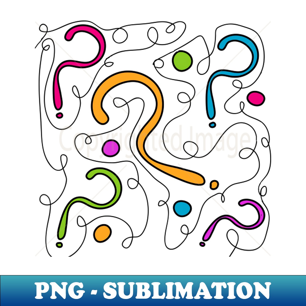 Confused Question Mark Pattern - High-Quality PNG Sublimatio | Inspire ...