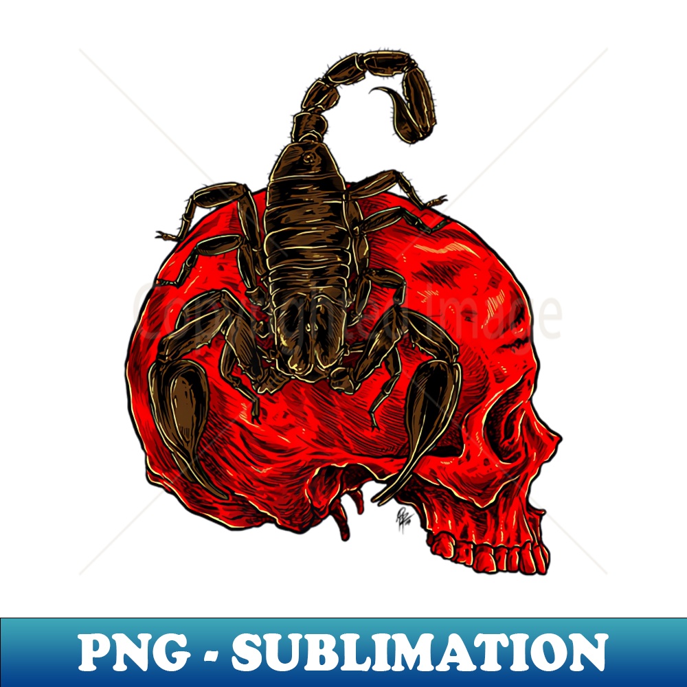 Red Death Scorpion Skull Skeleton - High-Resolution PNG Subl | Inspire ...