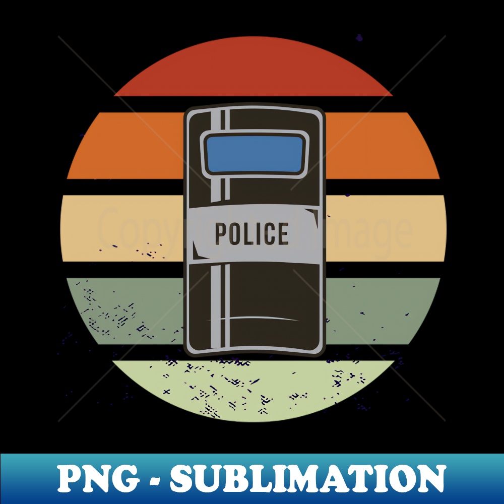 Police Officer Shield Retro - Professional Sublimation Digit - Inspire ...