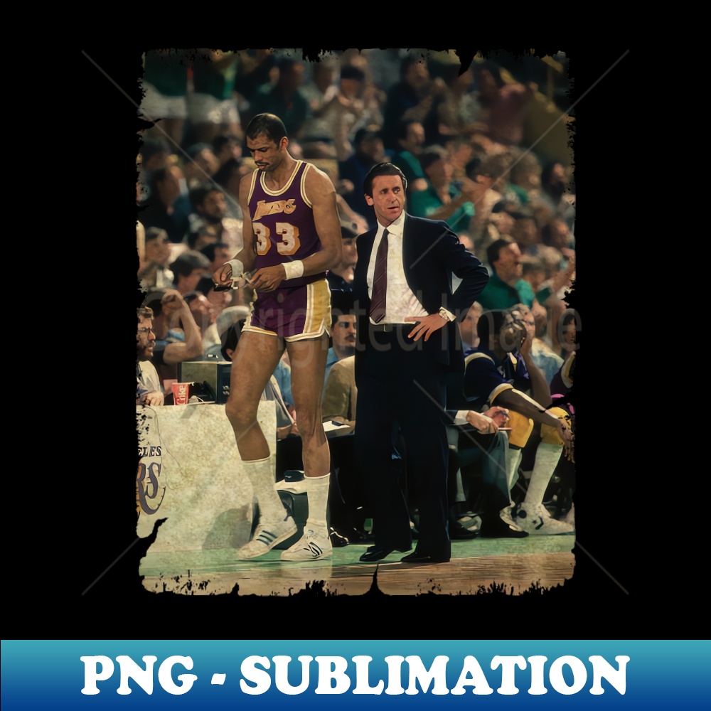 Kareem Abdul Jabbar and Pat Riley 1985 - Unique Sublimation | Inspire ...
