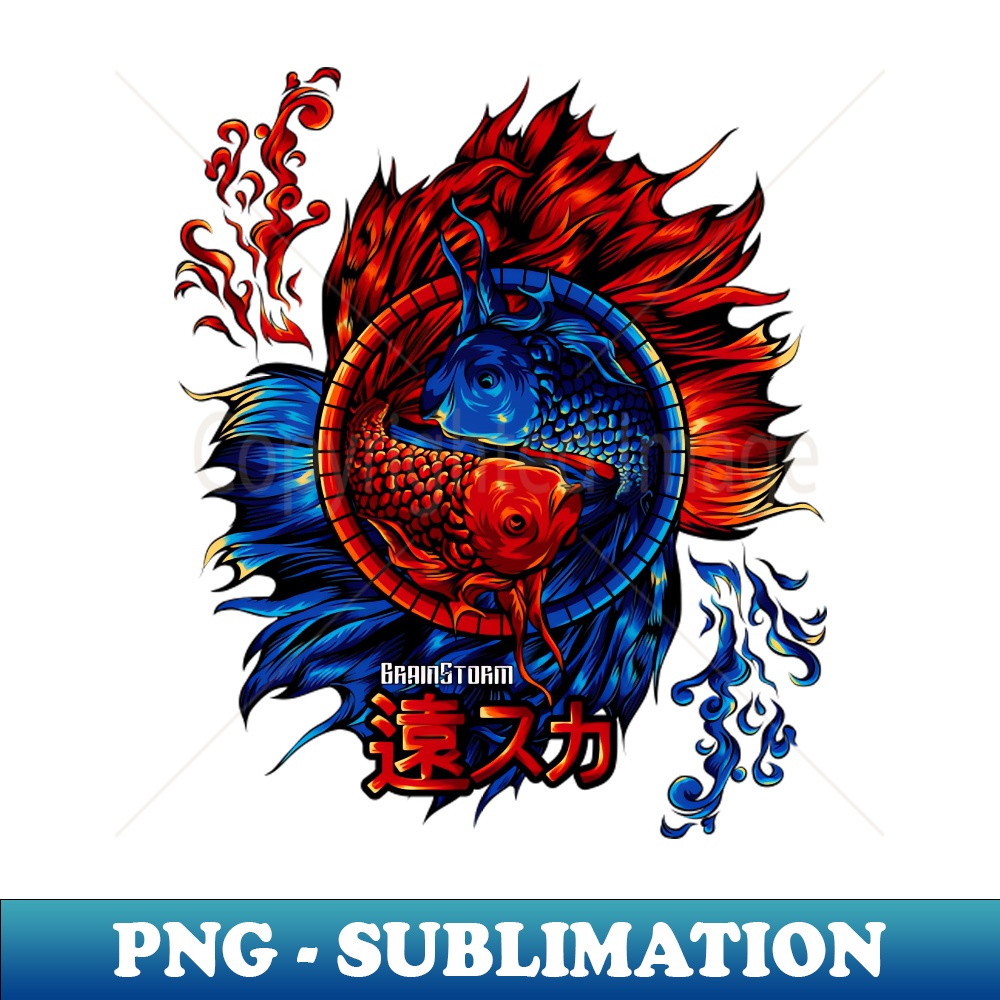 YIN YANG BETTA FISH - PNG Transparent Digital Download File | Inspire ...