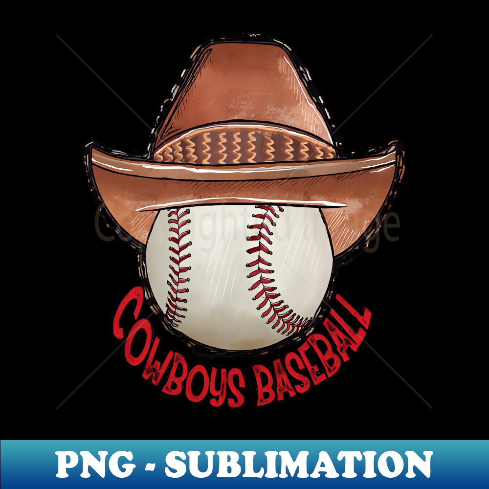 Baseball Coach Cowboy Hat - PNG Sublimation Digital Download | Inspire ...