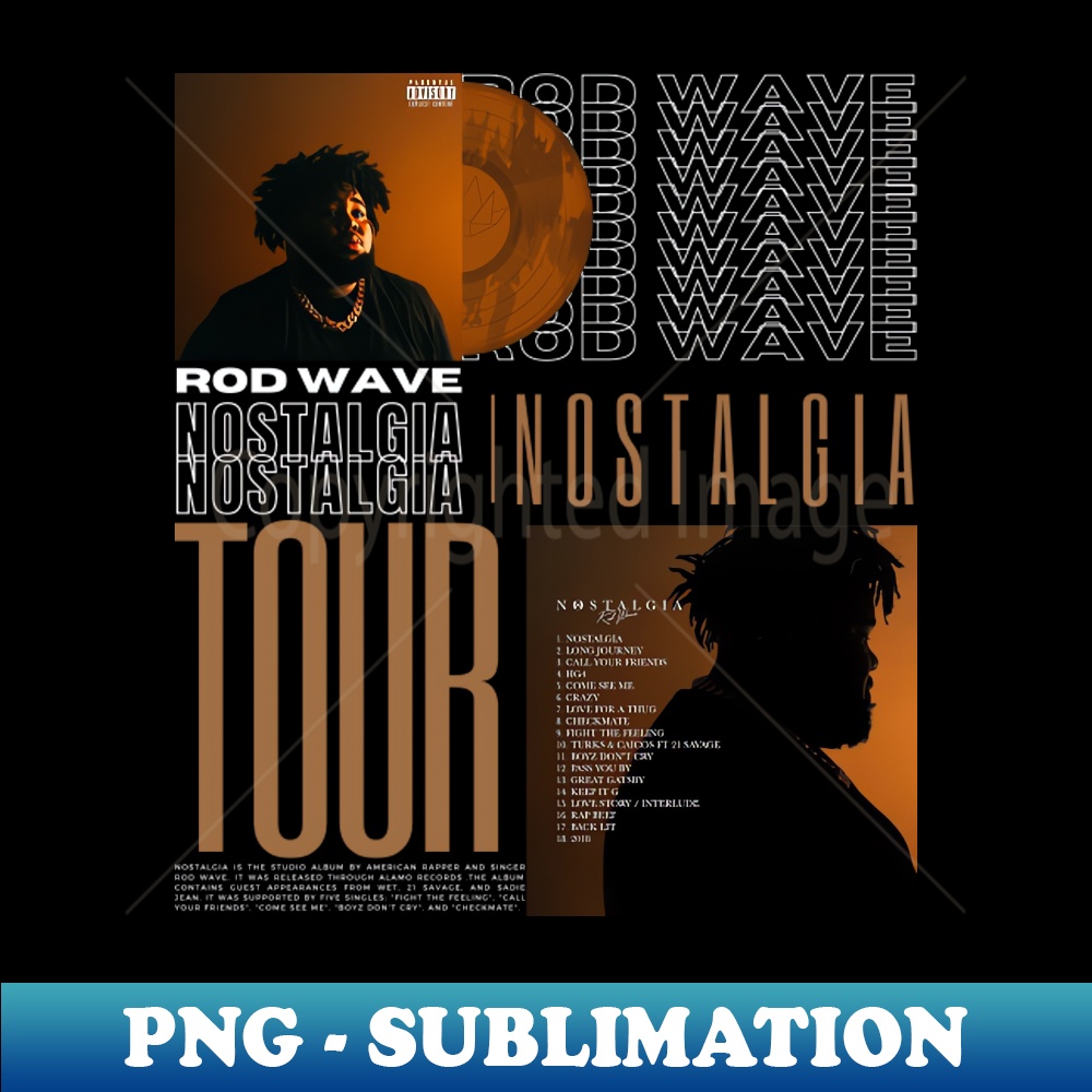 Rod Wave Nostalgia Tour - Vintage Sublimation PNG Download - | Inspire ...