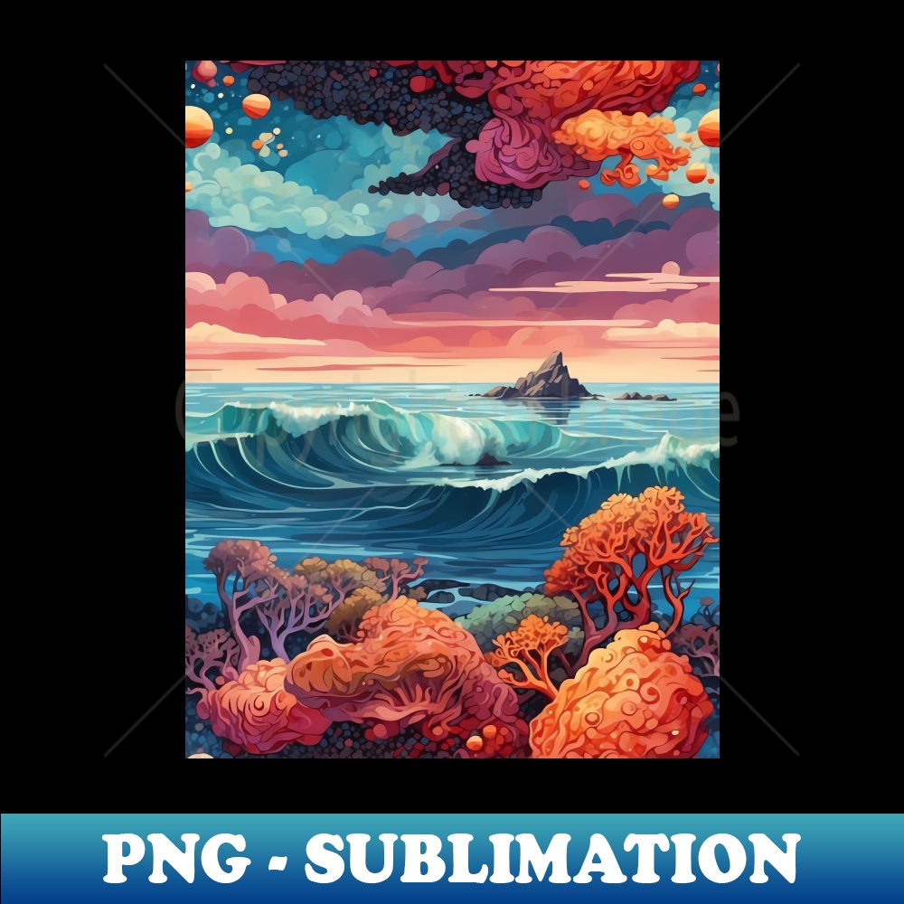 Pacific Ocean Art - Aesthetic Sublimation Digital File - Cre | Inspire ...