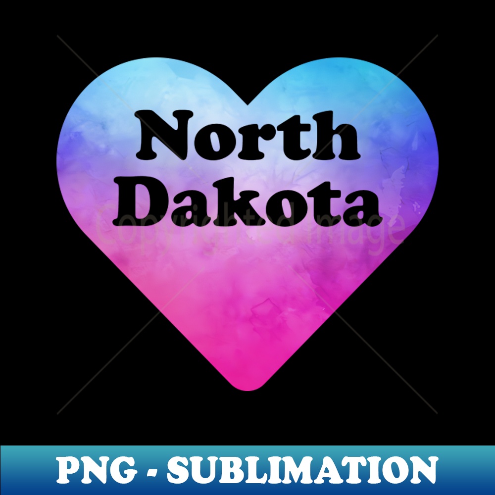 I Love North Dakota USA - PNG Transparent Sublimation File - | Inspire ...
