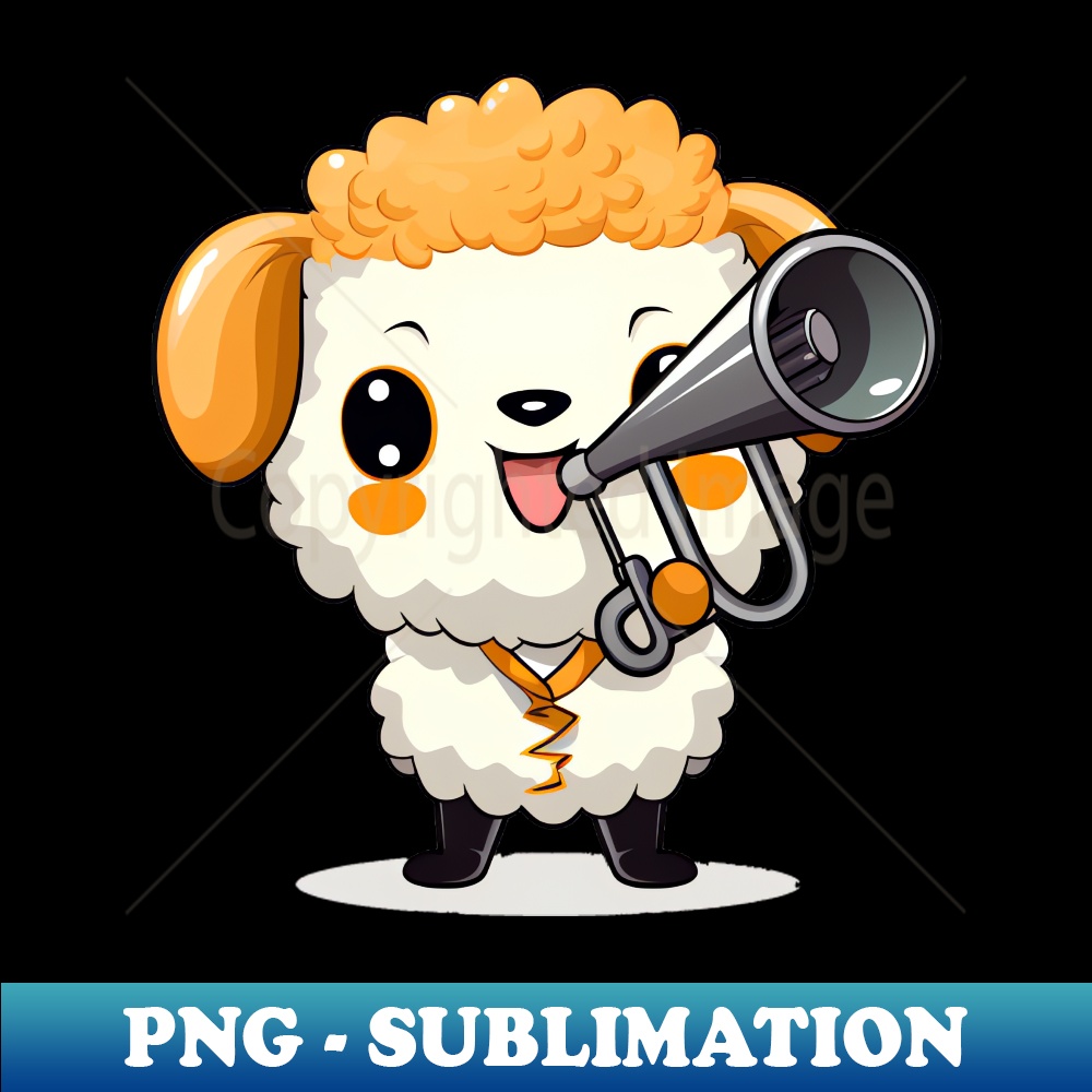Chibi Sheep Playing Trumpet - Instant PNG Sublimation Downlo | Inspire ...
