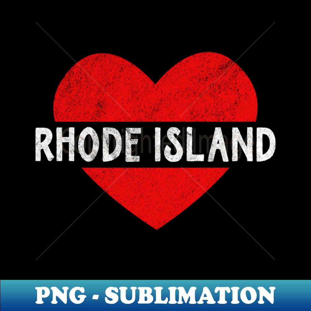 I Love Rhode Island USA State Retro Vintage Heart Gift - PNG | Inspire ...