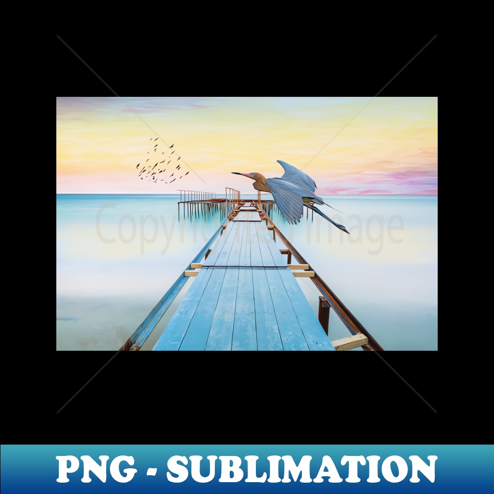 Reddish Egret Bird - PNG Transparent Sublimation File - Unlo - Inspire ...