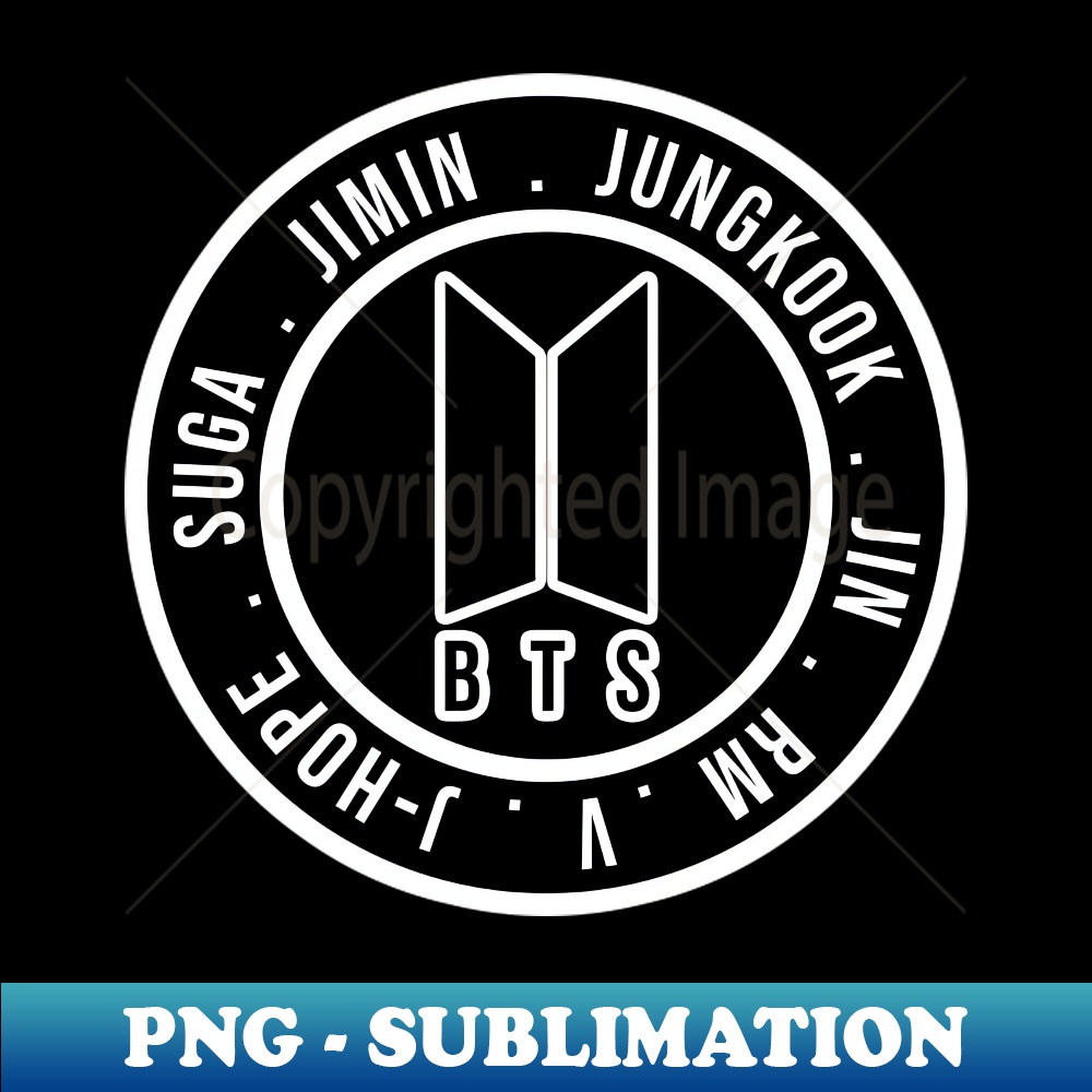 Emblem with names of BTS - Kpop - ARMY - Signature Sublimati | Inspire ...