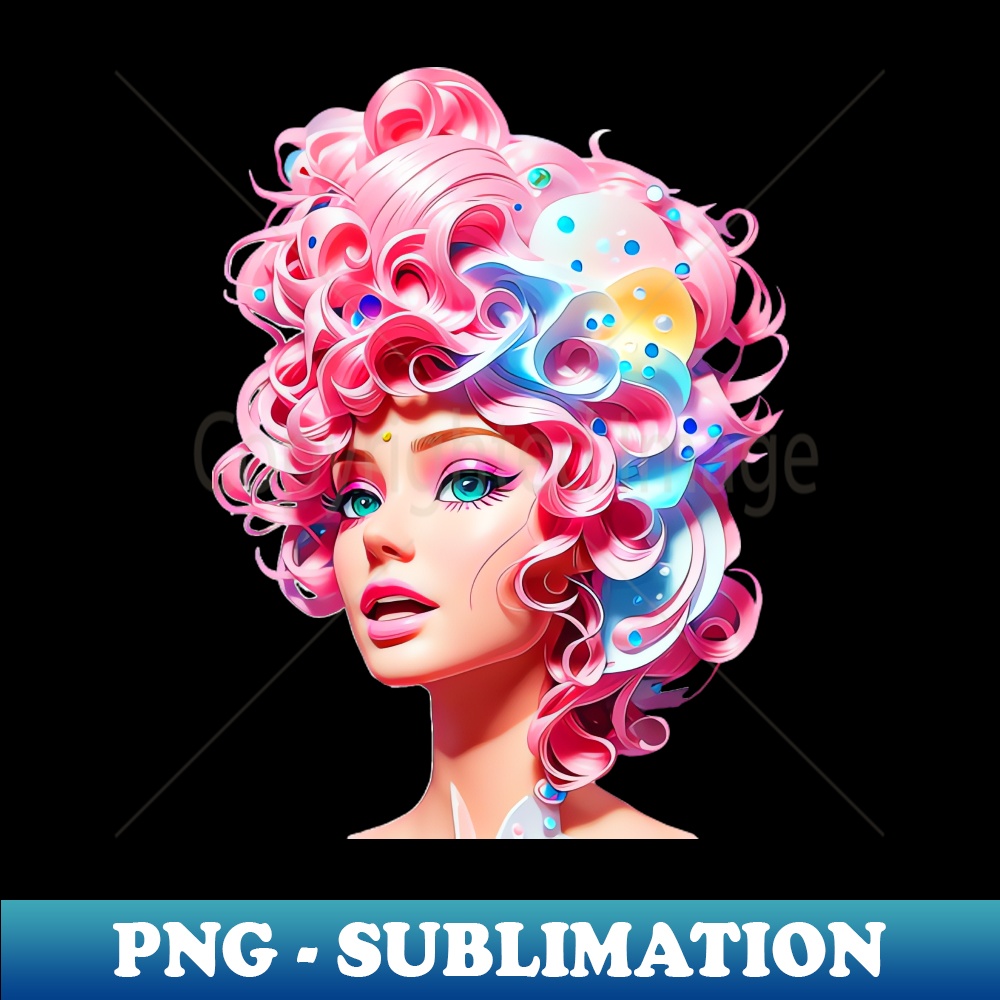 pink bubblehead barbie doll face - PNG Transparent Digital | Inspire Uplift