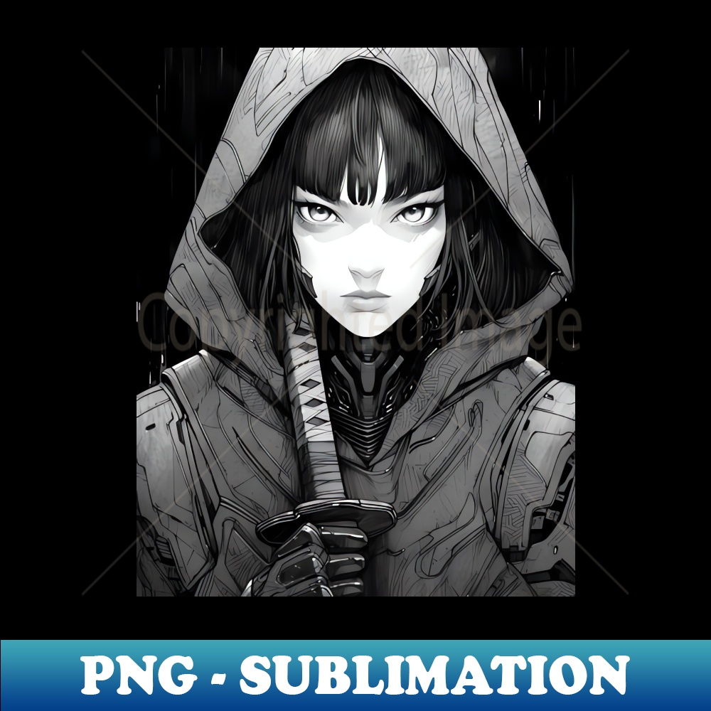 Cyborg and the katana - High-Resolution PNG Sublimation File | Inspire ...