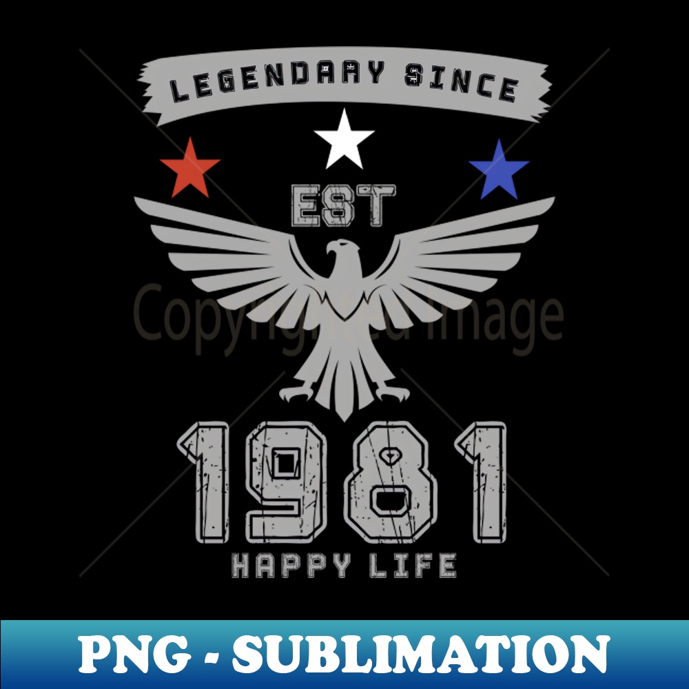 1981 Birthday Born in 1981 - Digital Sublimation Download Fi | Inspire ...