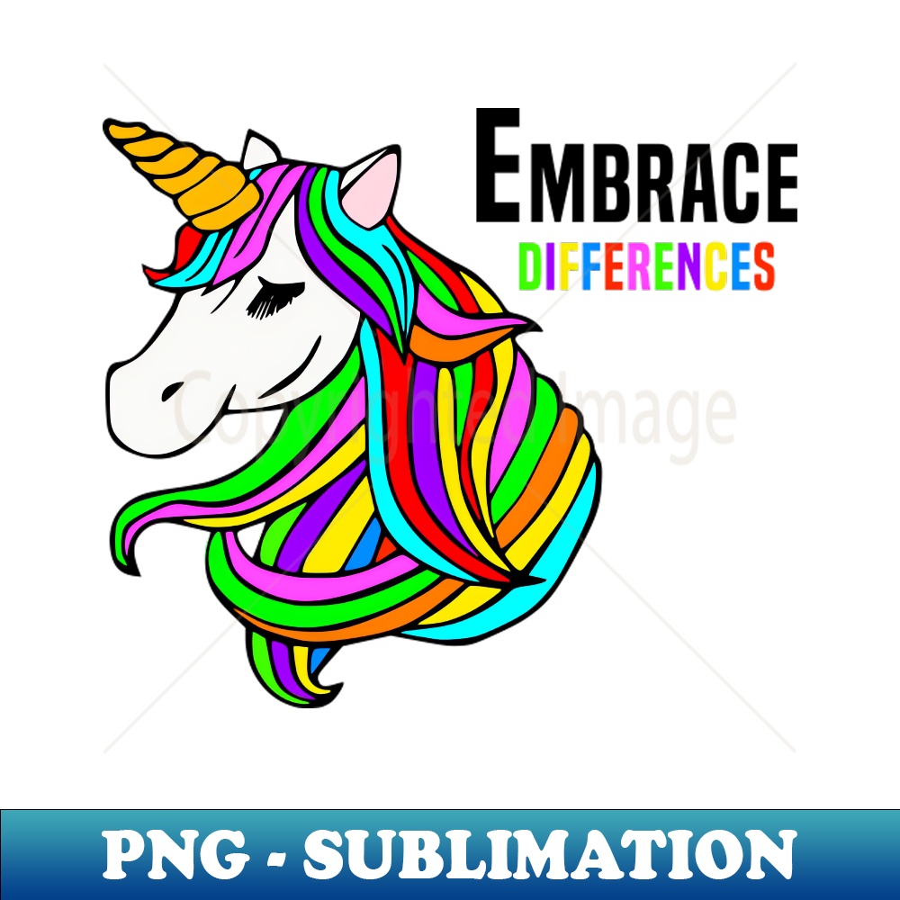 Embrace Differences - Retro PNG Sublimation Digital Download - Inspire ...