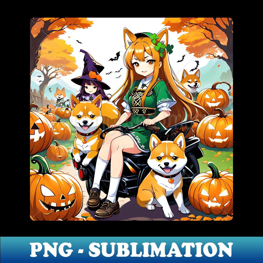 A young Shiba Inu girl and her cute friends in the pumpkin f | Inspire ...