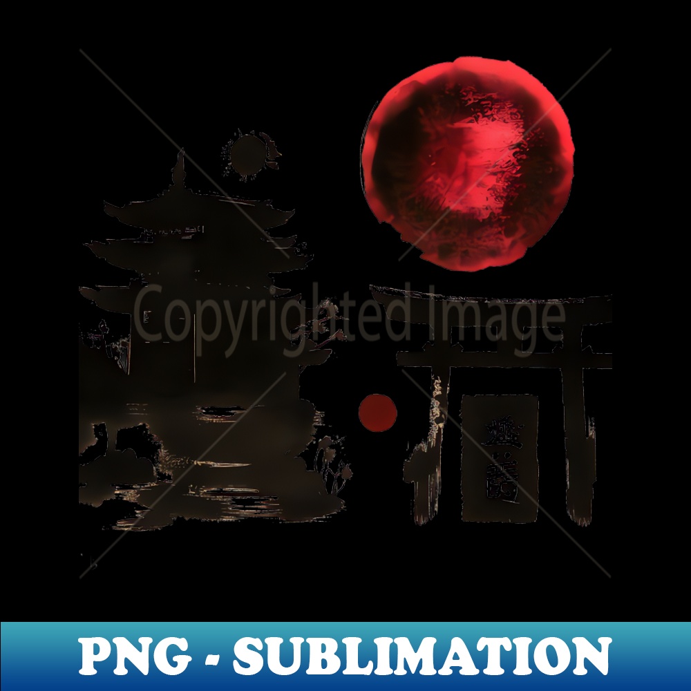 Shinto shrines with Japanese ink - Exclusive PNG Sublimation - Inspire ...