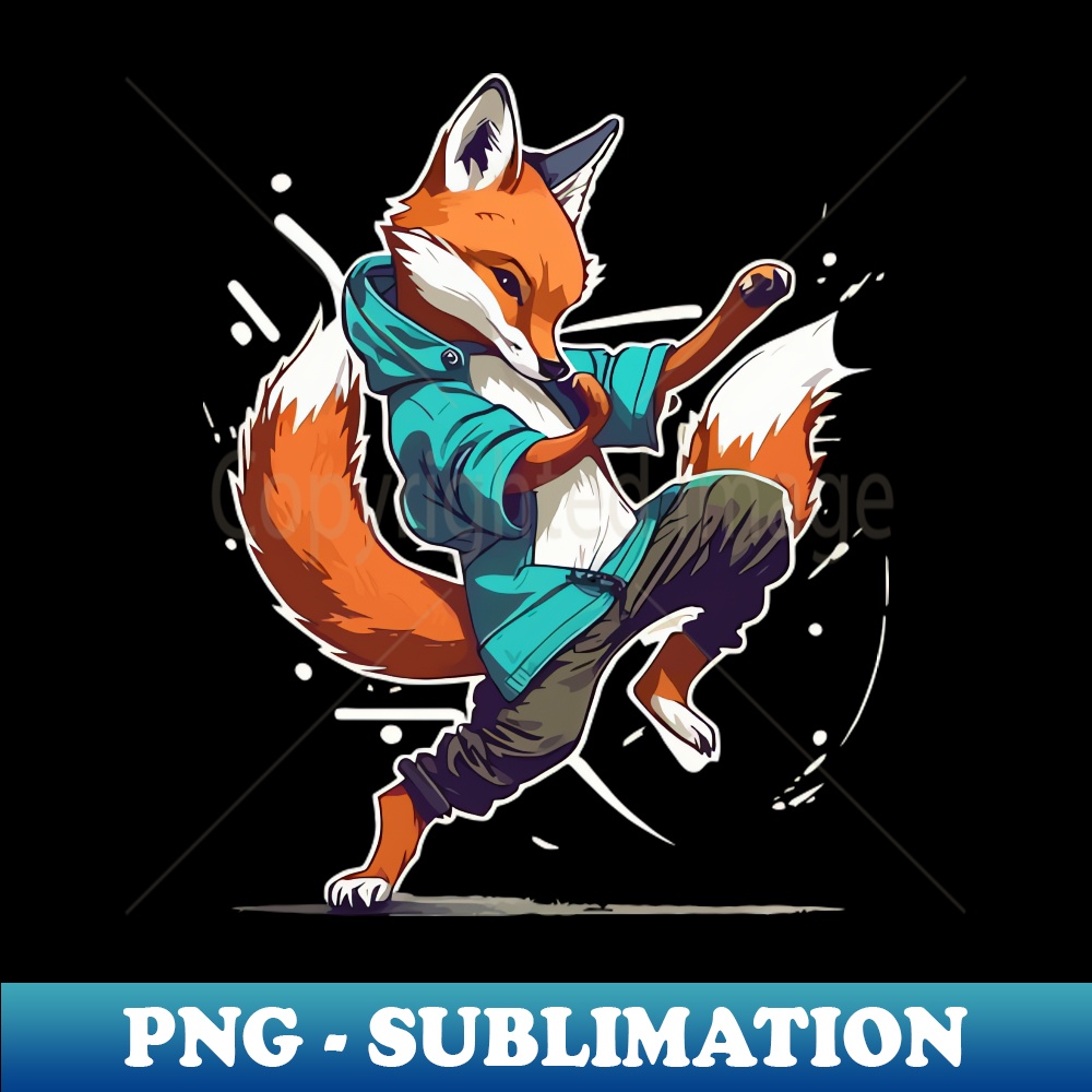 Hip Hop Dancing Fox - Retro PNG Sublimation Digital Download | Inspire ...