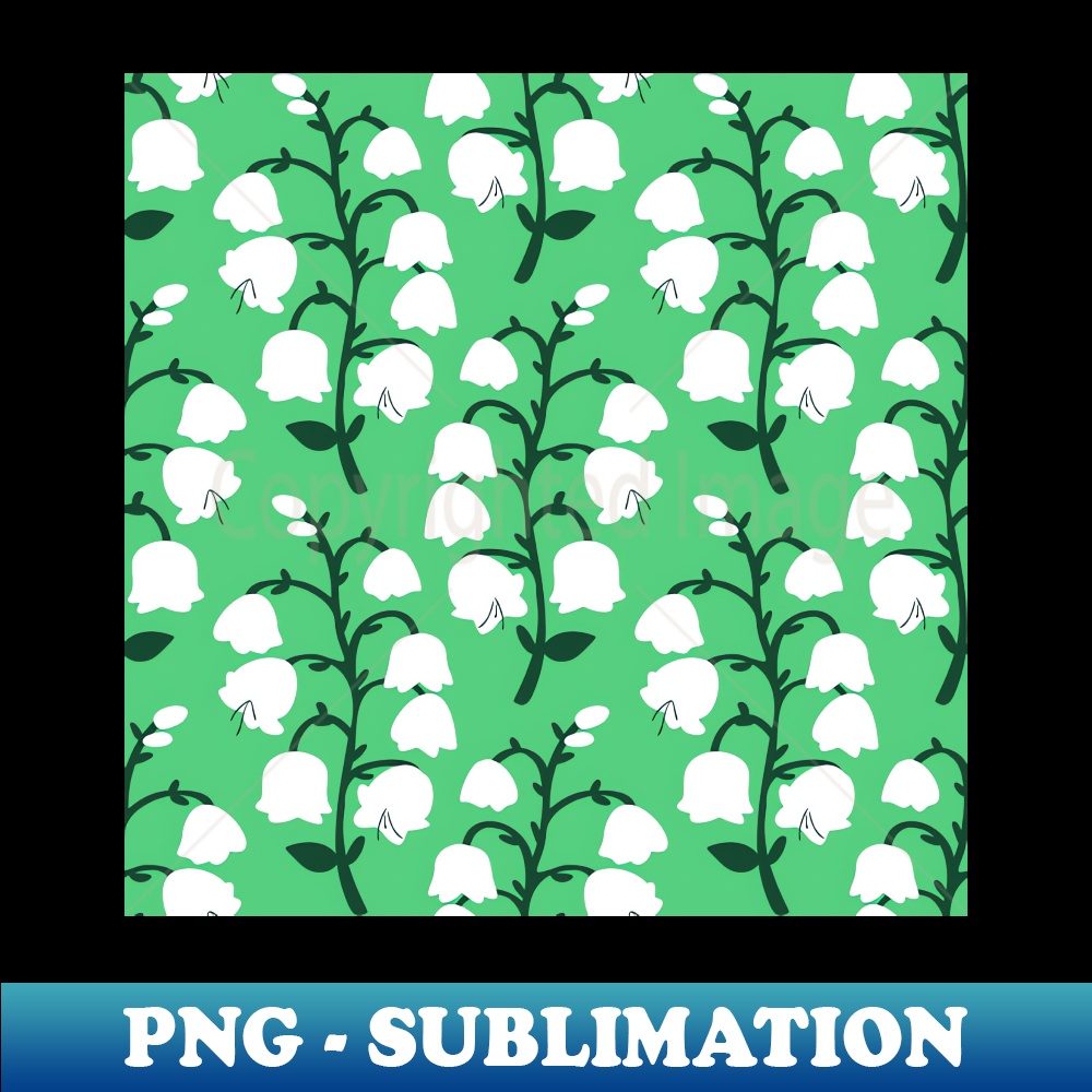 Lily of the Valley Pattern in Emerald Color Background - Ins | Inspire ...