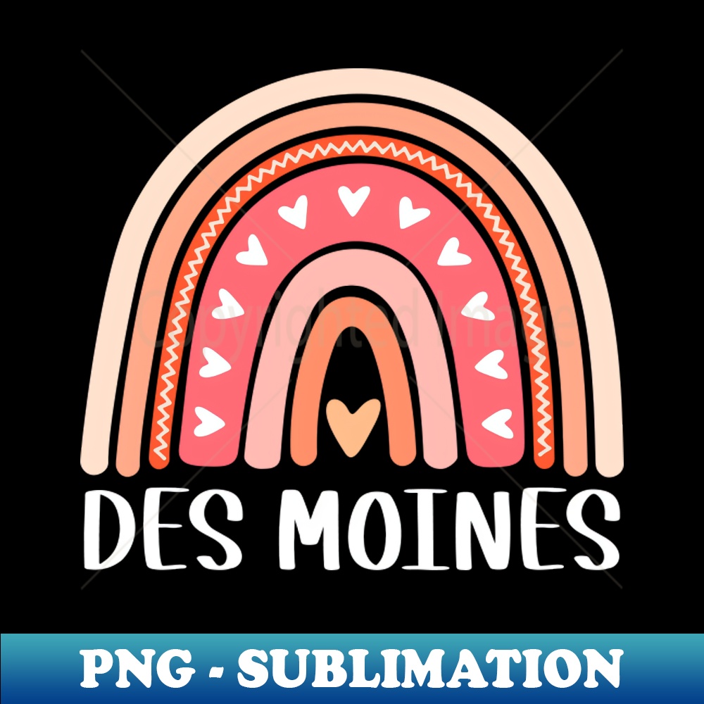 Des Moines Iowa Rainbow for Women and Girls - High-Resolutio | Inspire ...