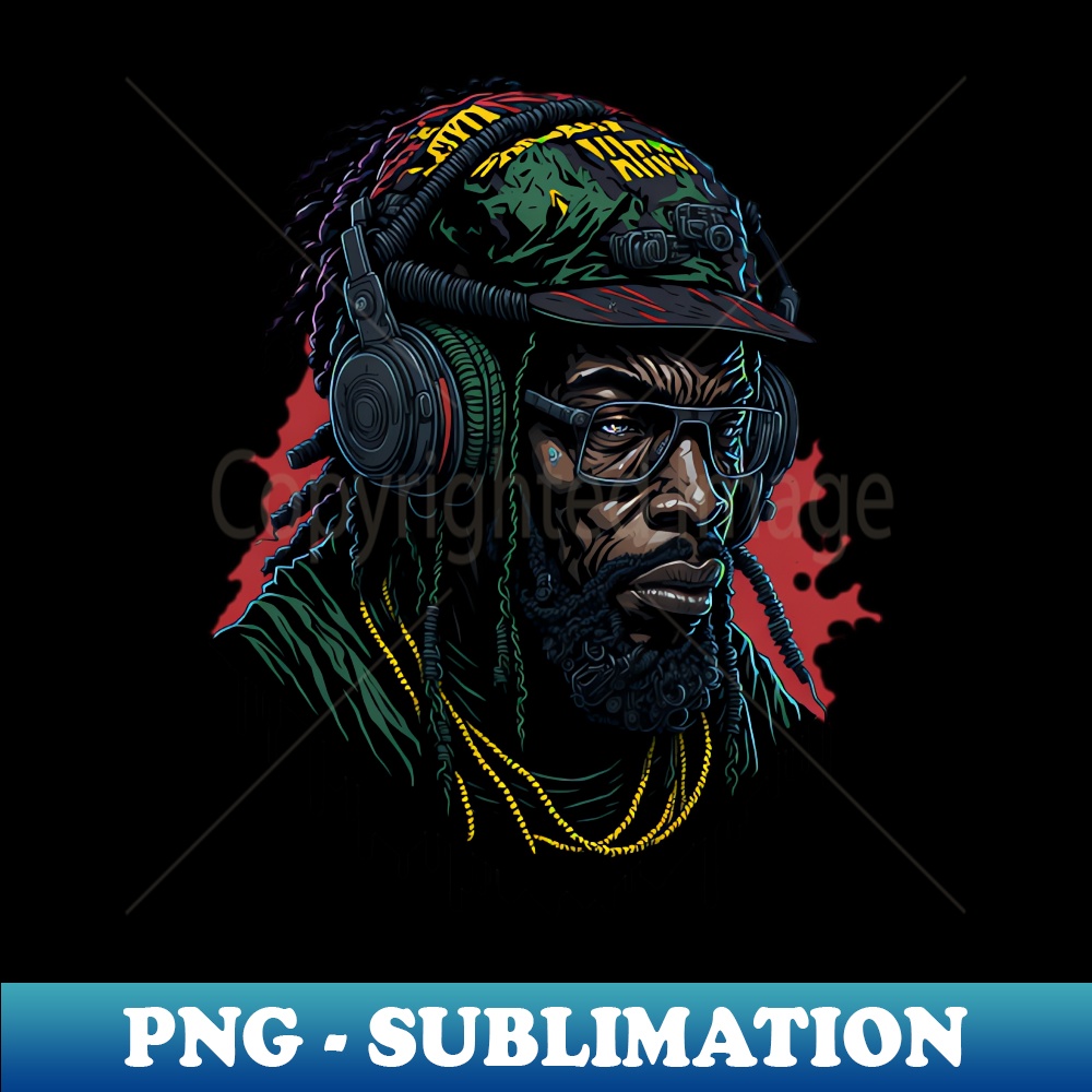 Cool Jamaican Rasta with dreads in Rasta Colors wearing head - Inspire ...