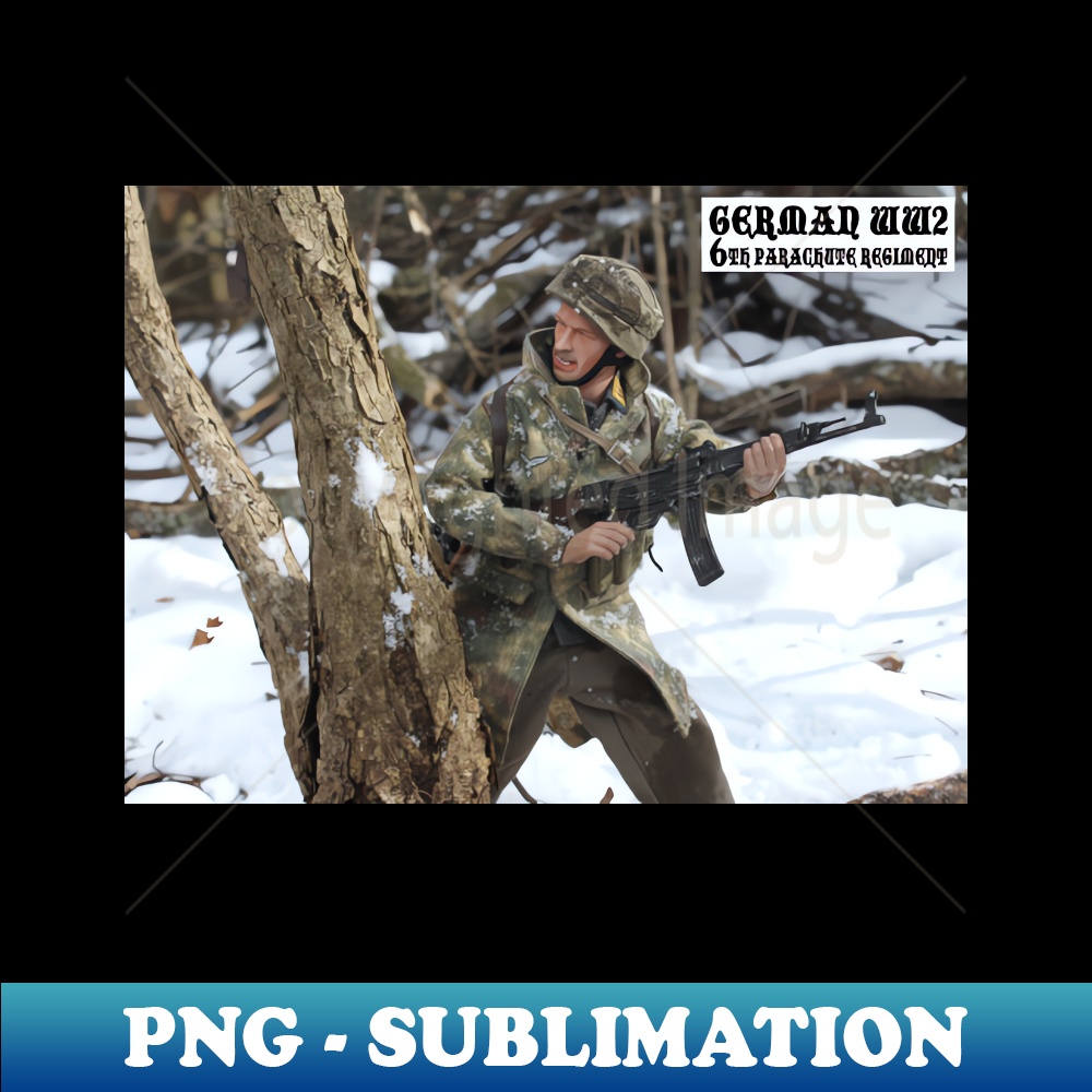 German WW2 Paratrooper with MP-44 - PNG Transparent Sublimat | Inspire ...