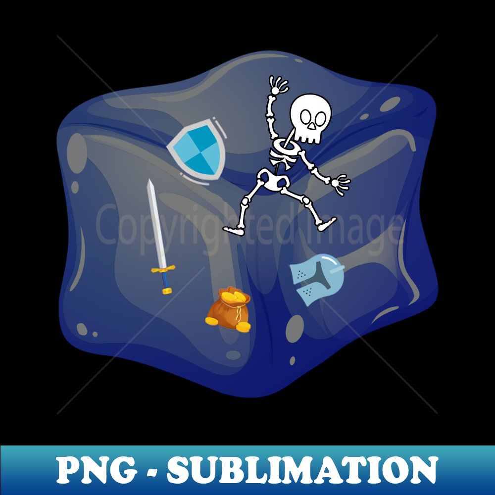 Gelatinous Cube - Blue - PNG Transparent Sublimation Design | Inspire ...