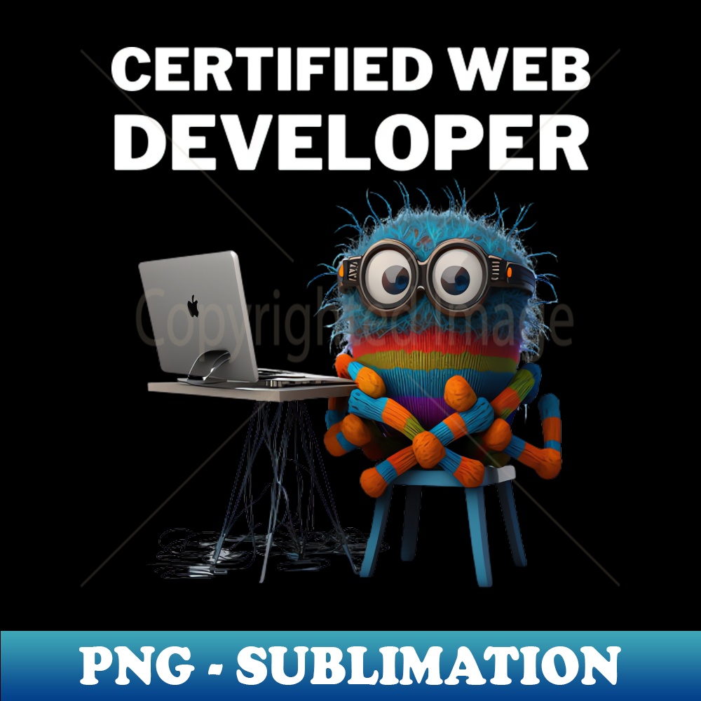 Certified Web Developer Funny Art - Premium Sublimation Digi | Inspire Uplift
