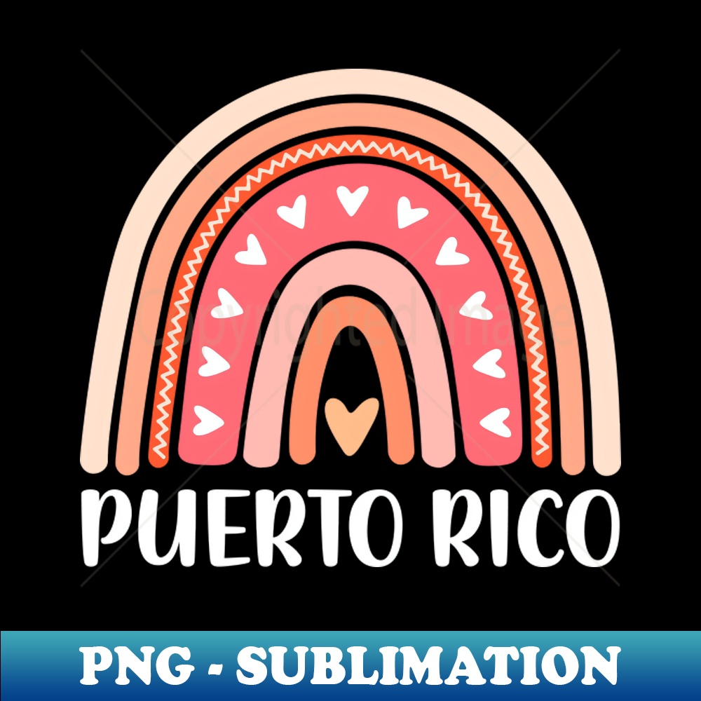 Puerto Rico Rainbow for Women and Girls - PNG Sublimation Di - Inspire ...