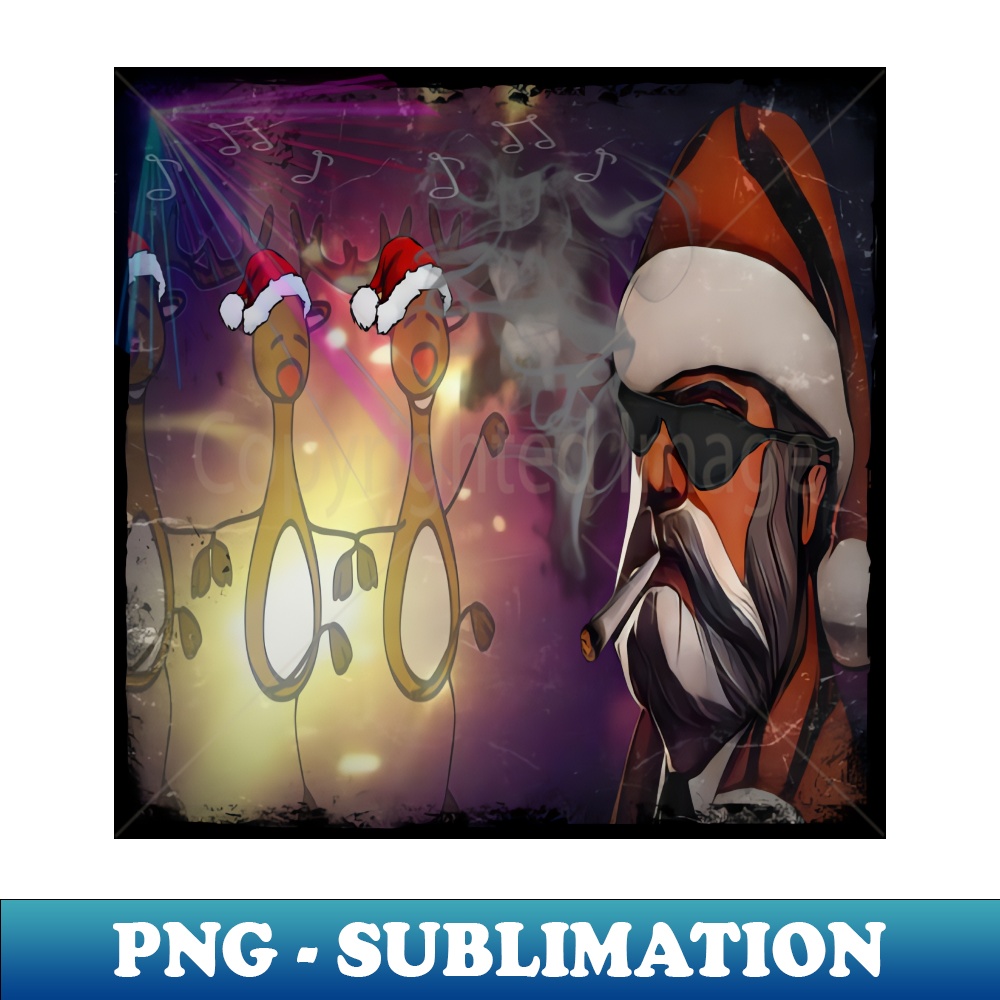 Party Santa - PNG Transparent Sublimation Design - Boost You | Inspire ...