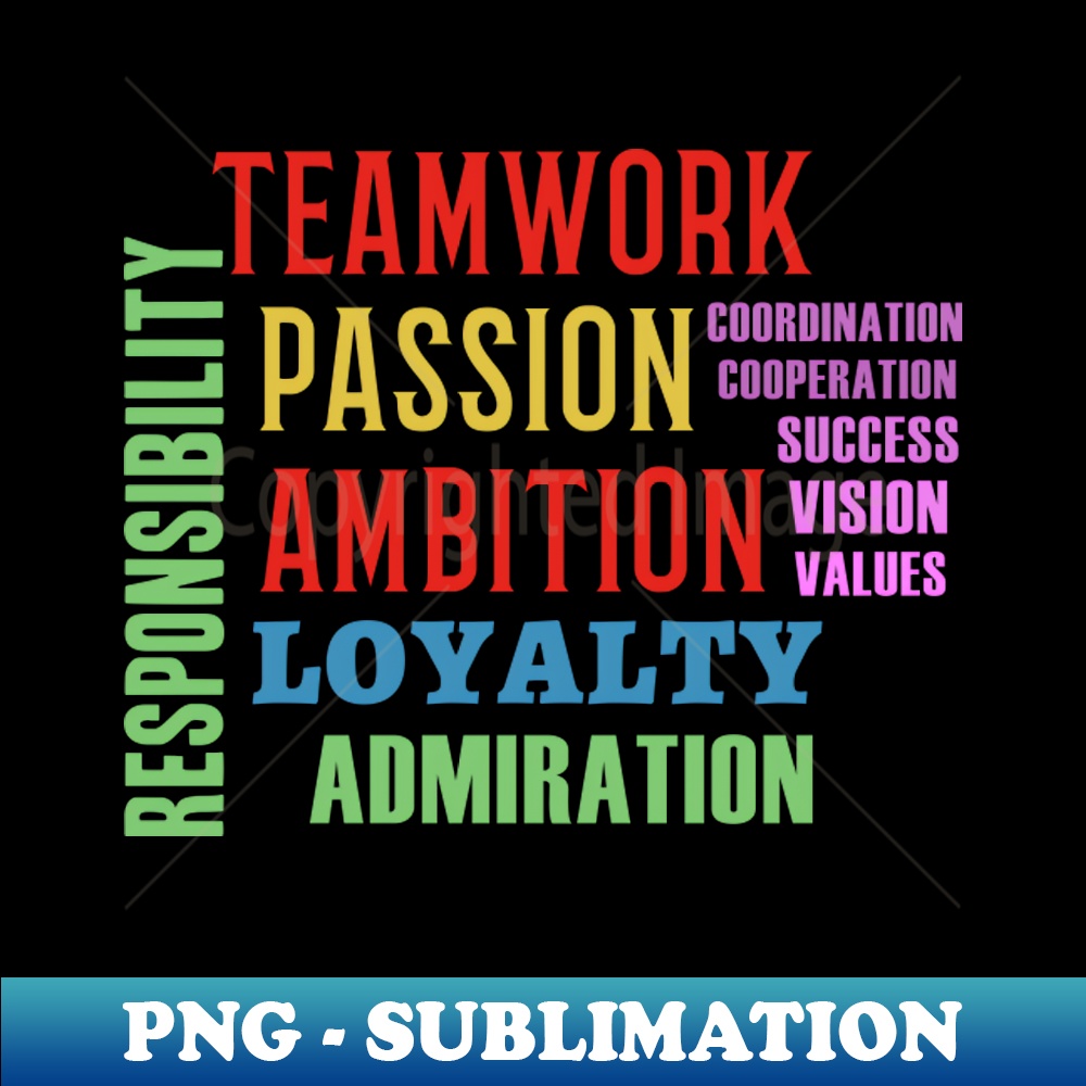 Teamwork Word Cloud - PNG Transparent Sublimation Design - C | Inspire ...